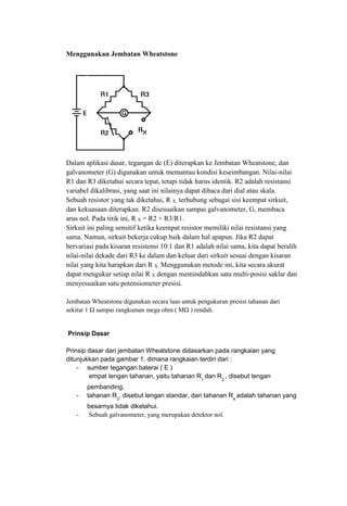 Jembatan Wheatstone | DOCX