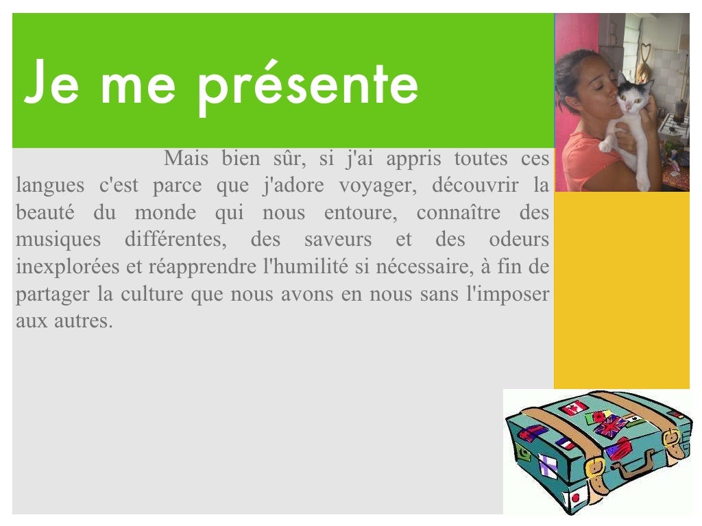 Je me présente...
