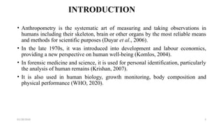 Seminar on analysis of some anthropometric parameters for stature ...