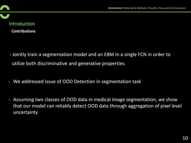 Energy Based Model For Out Of Distribution Detection In Deep Medical Image Segmentation Ppt