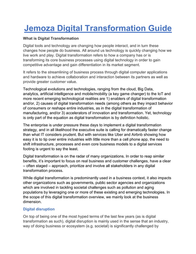 Digital transformation guide | PDF