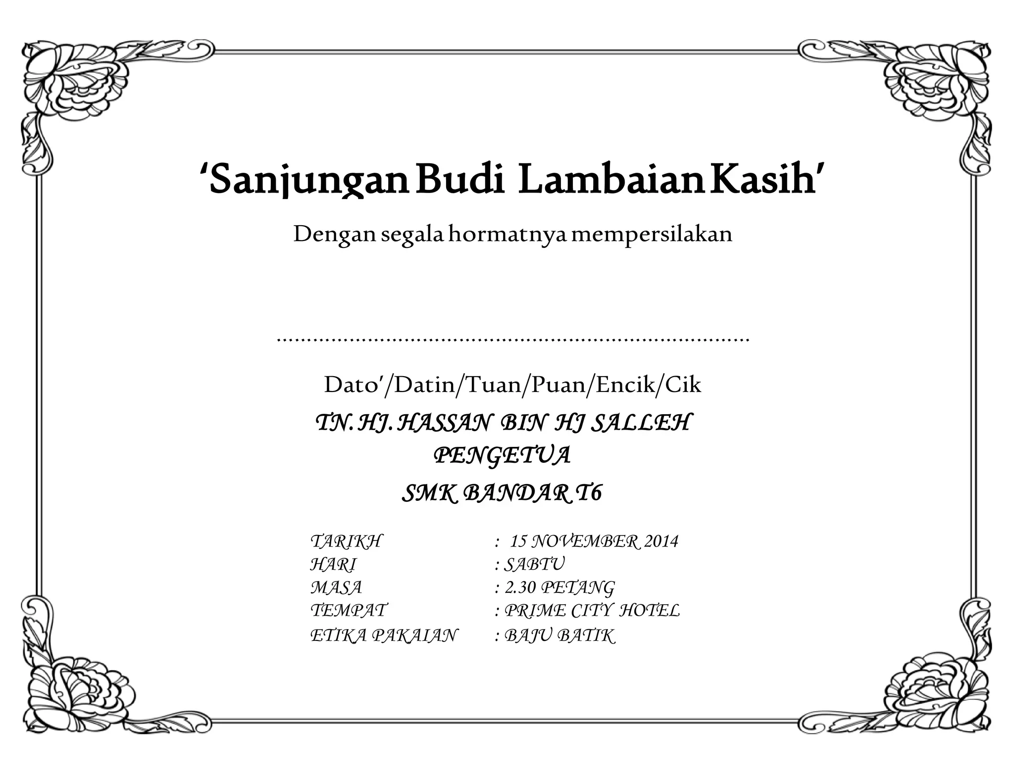 Jemputan | DOCX