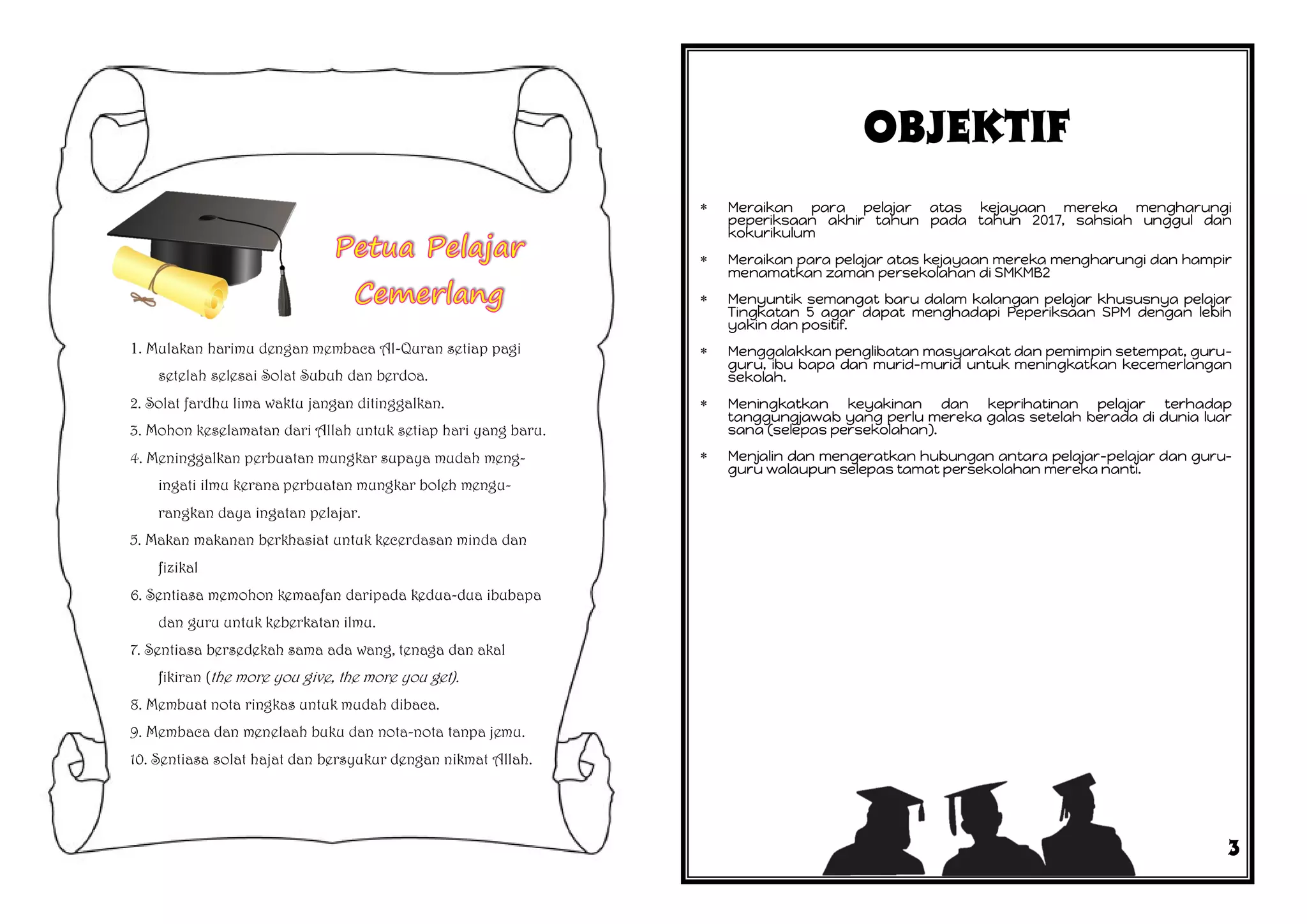 BUKU PROGRAM MAJLIS ANUGERAH CEMERLANG & GRADUASI 2018 | PDF