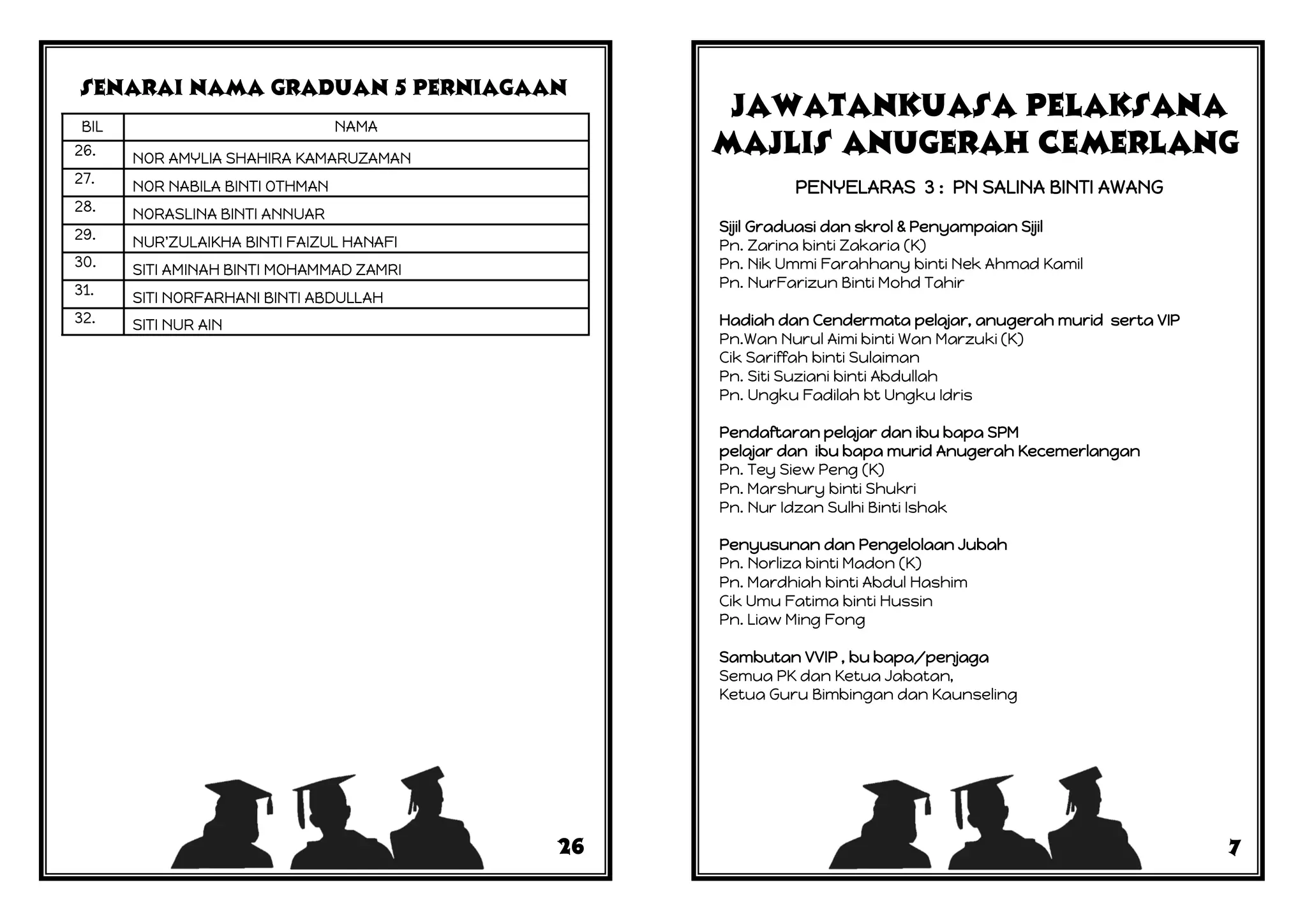 BUKU PROGRAM MAJLIS ANUGERAH CEMERLANG & GRADUASI 2018 | PDF