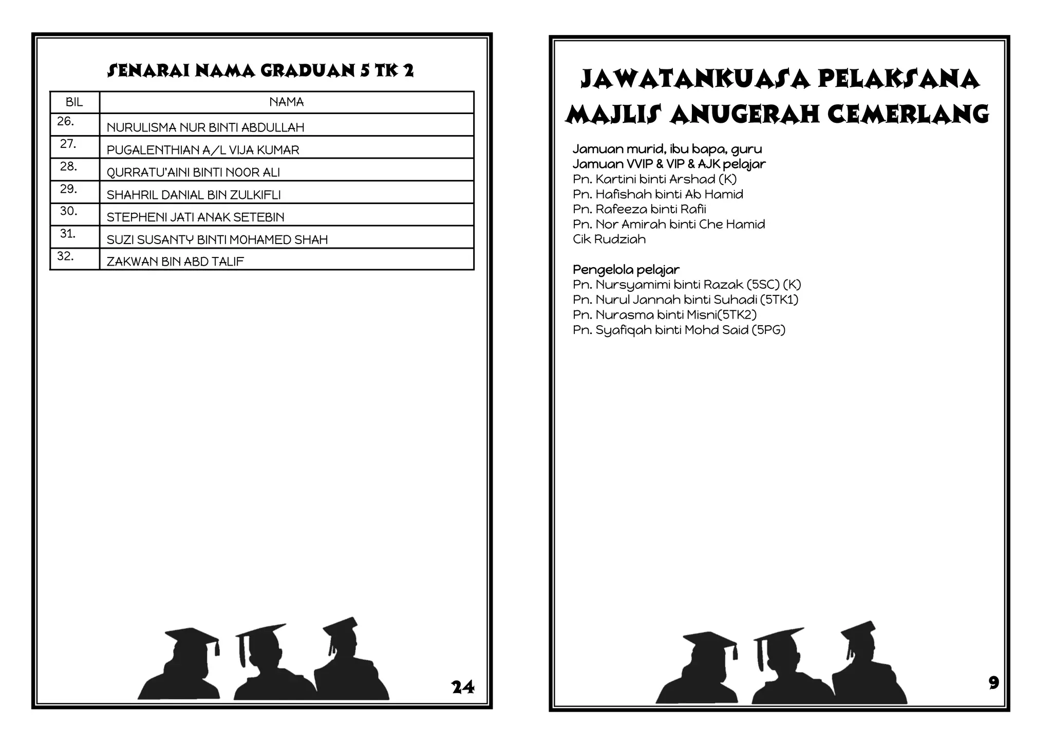 BUKU PROGRAM MAJLIS ANUGERAH CEMERLANG & GRADUASI 2018 | PDF
