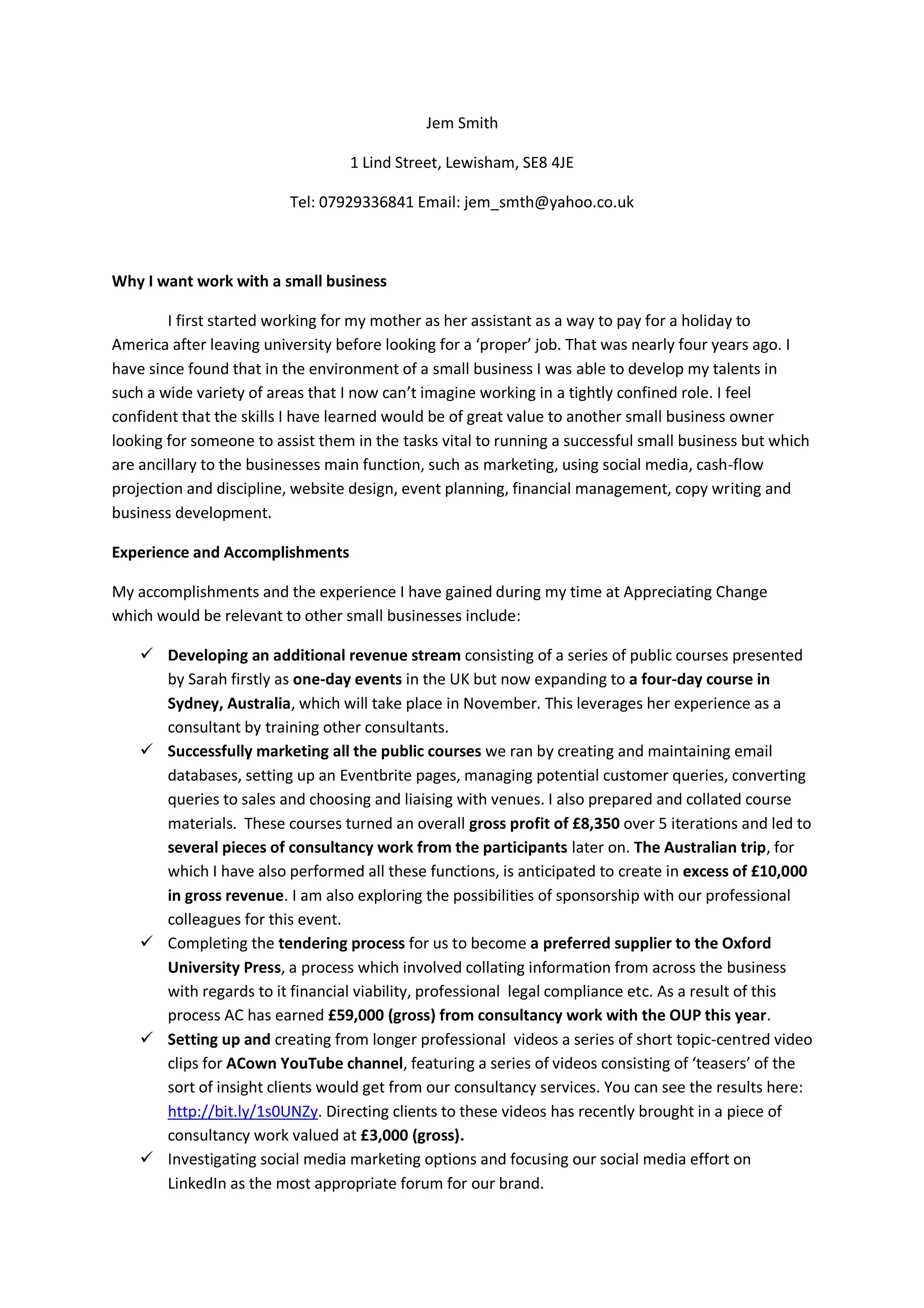 Jem Smith CV PDF | PDF