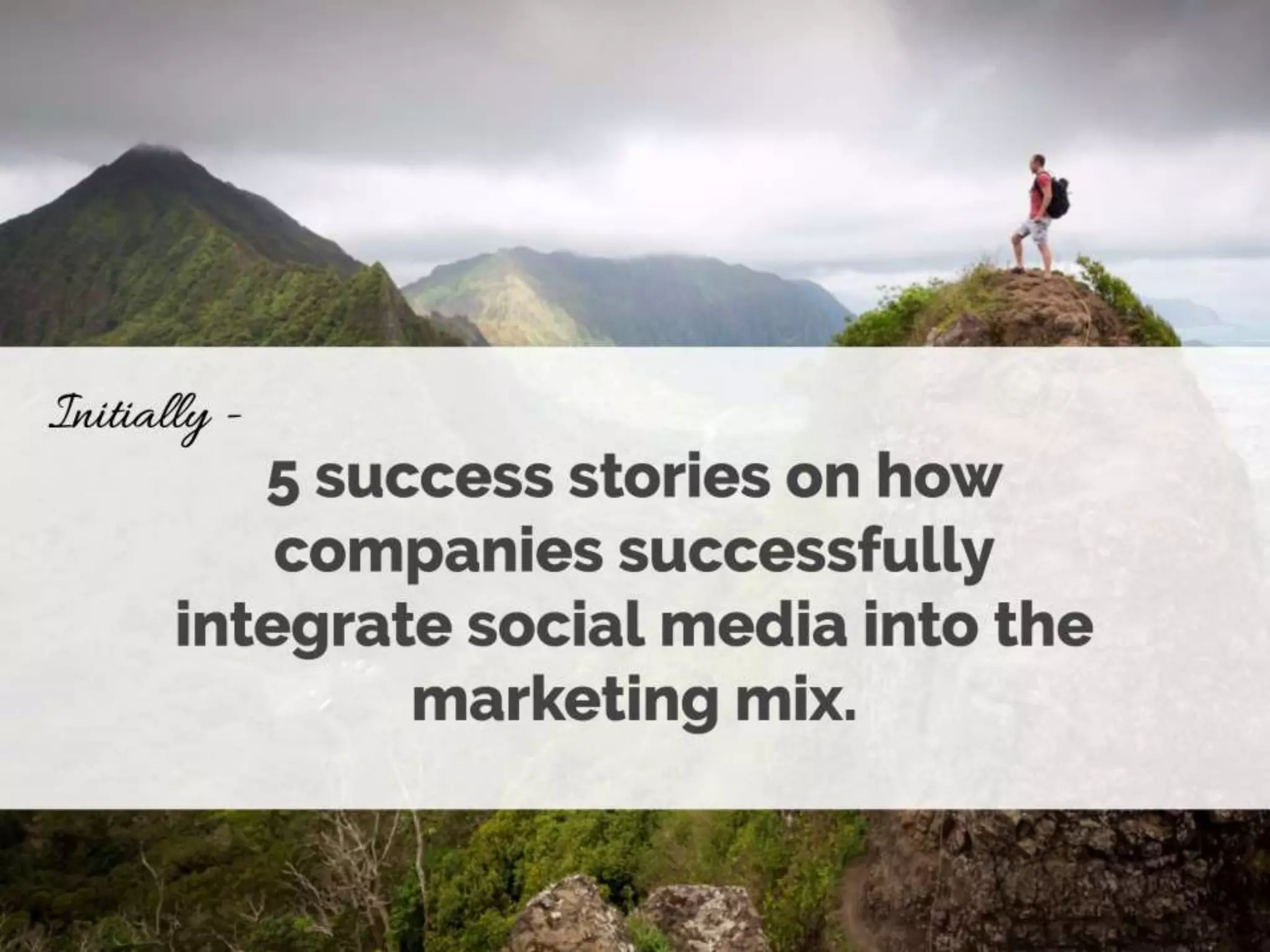 How to integrate Social Media into The Marketing Mix | PPT