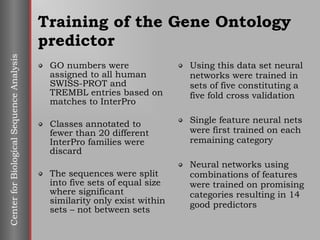 Prediction of protein function from sequence derived protein features | PPT