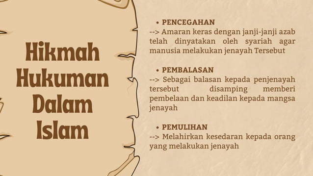 Jenayah Dalam Islam yang terkandung dalam | PDF