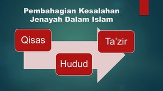 Jenayah Dalam Islam (Pendidikan Syariah Islamiah) | PPTX