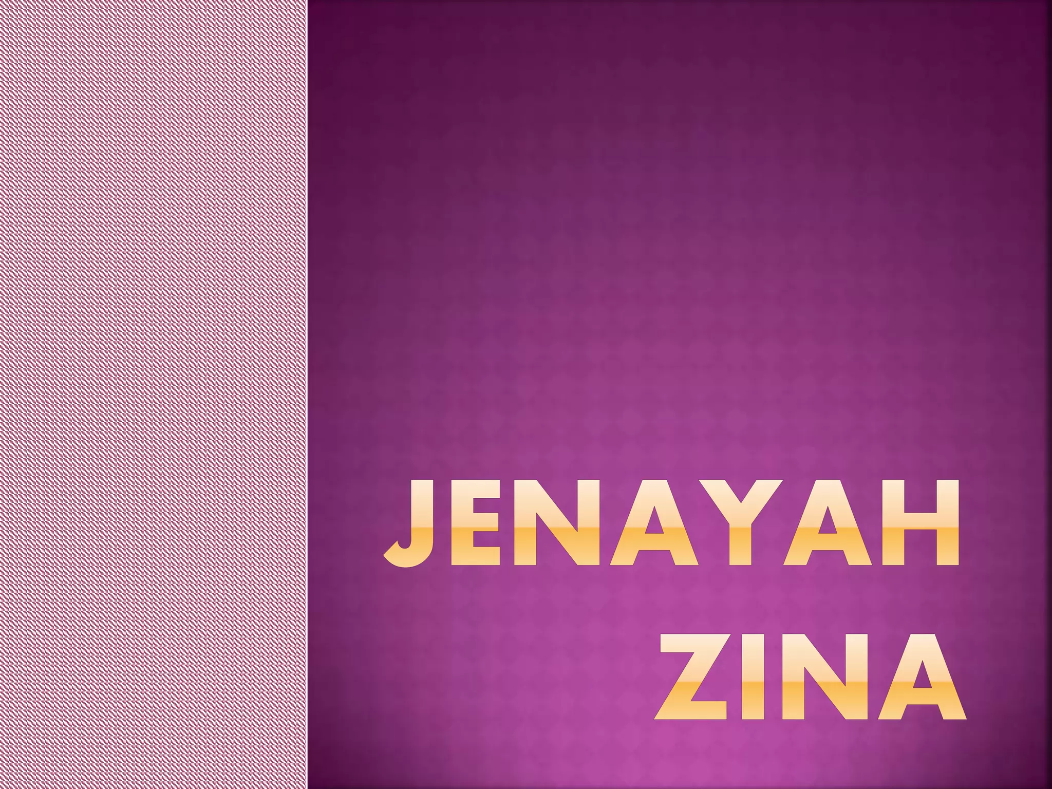 Jenayah zina | PPT