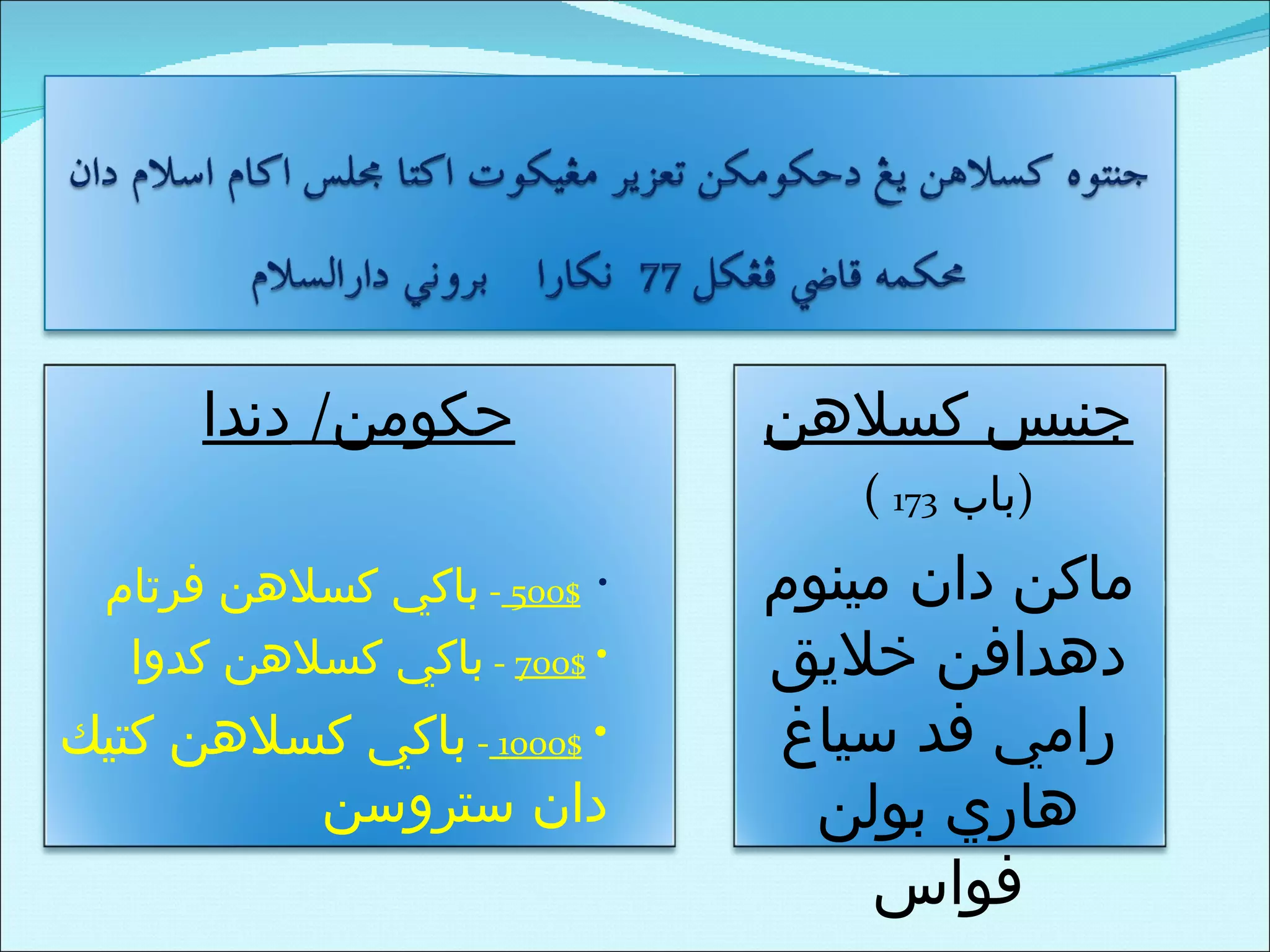Jenayat 2 takzir | PPT