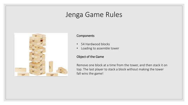Jenga game | PPTX