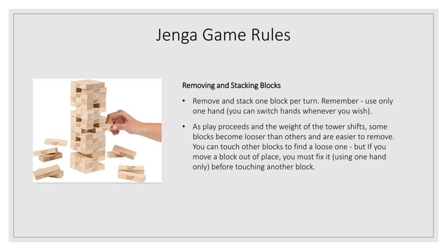 Jenga game | PPTX