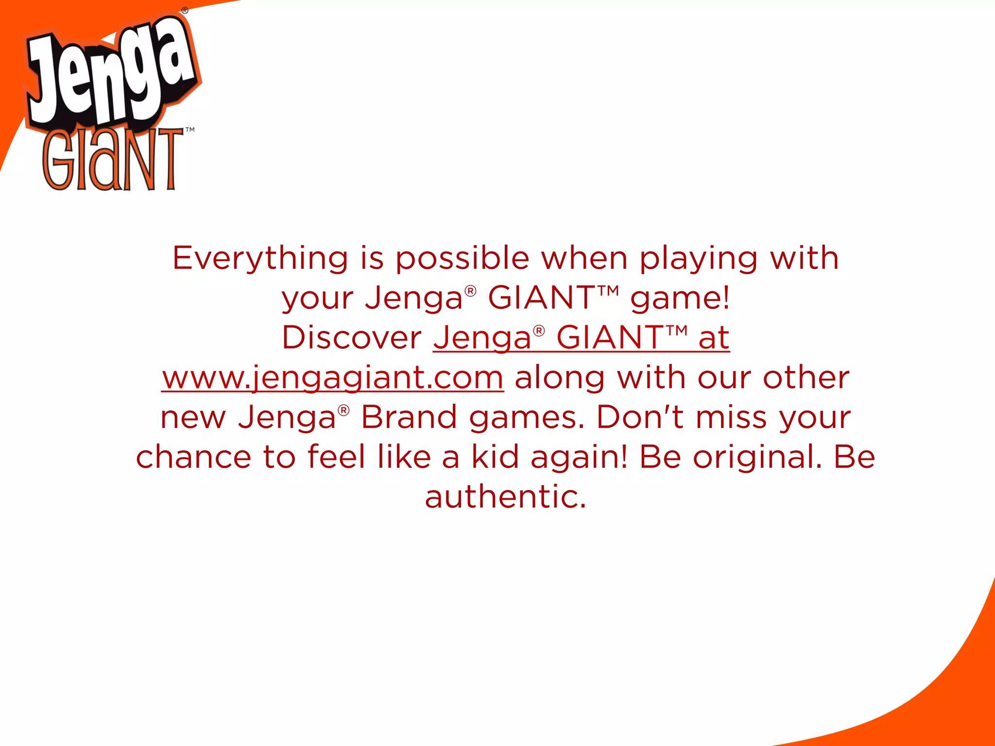 How to play your Jenga® GIANT™ with the standard rules | PDF