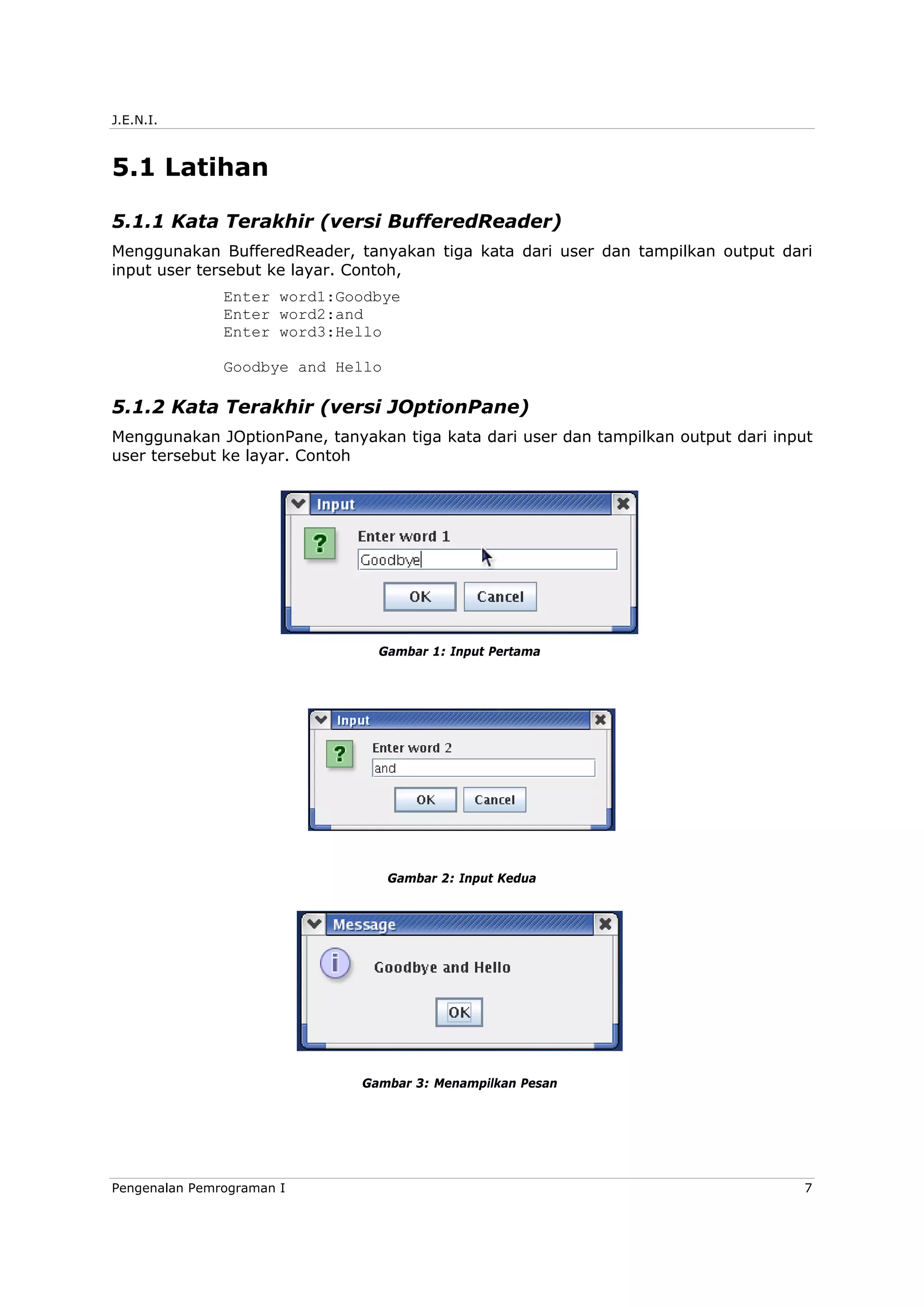 Jeni intro1-bab05-mendapatkan-input-dari-keyboard | PDF