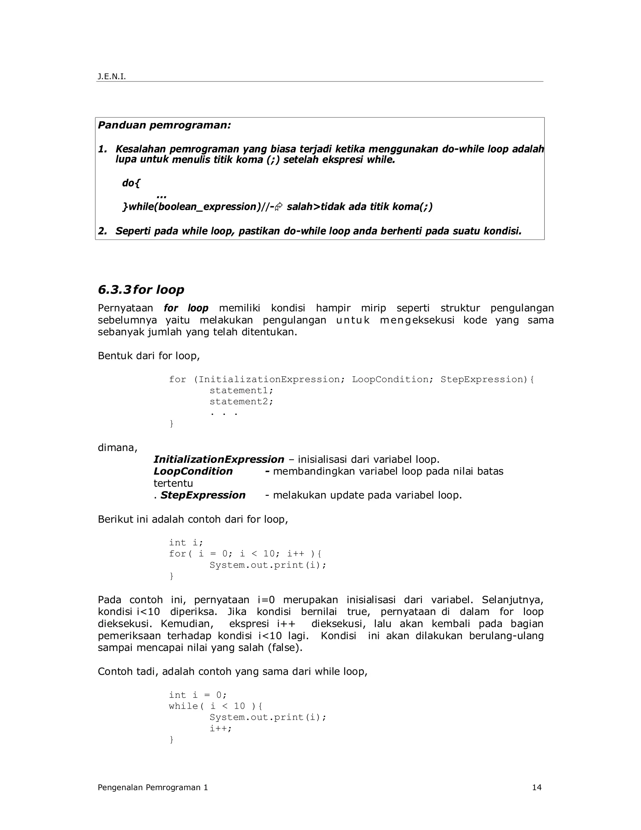 Jeni intro1-bab06-struktur kontrol | PDF