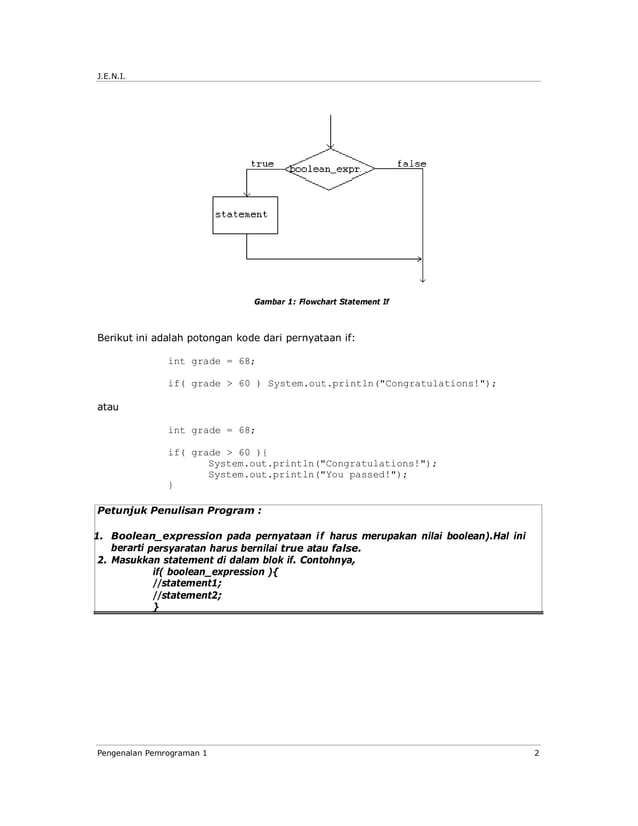 Jeni intro1-bab06-struktur kontrol | PDF