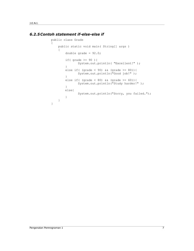 Jeni intro1-bab06-struktur kontrol | PDF