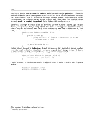 Jeni intro1-bab11-pewarisan, polimorfisme, dan interface | PDF