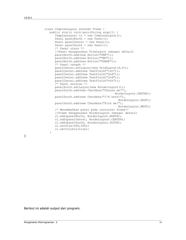 Jeni Intro2 Bab07 Abstract Windowing Toolkit Dan Swing | PDF