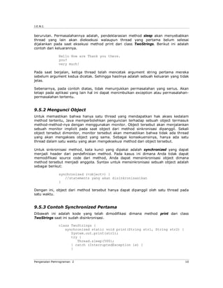 Jeni Intro2 Bab09 Threads | PDF