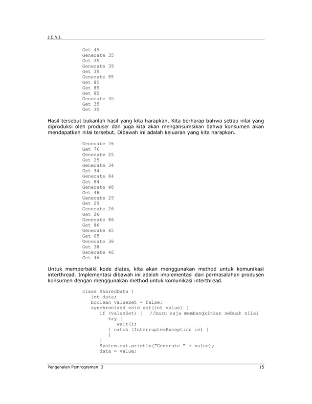 Jeni Intro2 Bab09 Threads | PDF