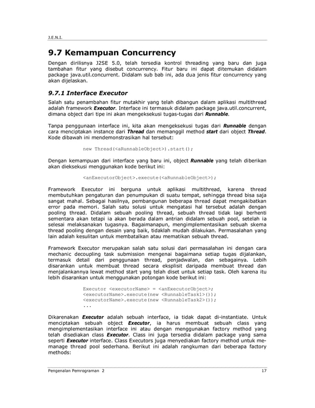 Jeni Intro2 Bab09 Threads | PDF