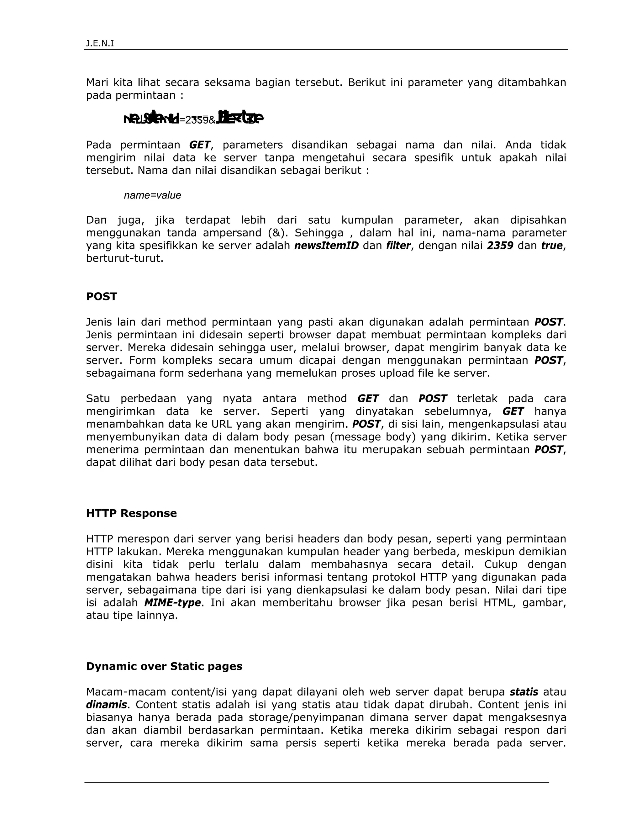 Jeni web programming-bab 1-pengenalan pemrograman web | PDF