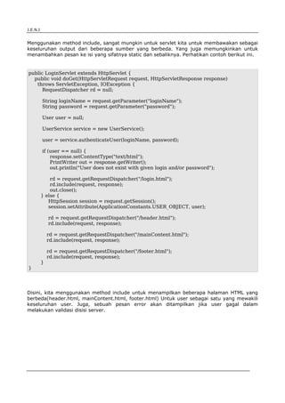 Jeni Web Programming Bab 3 Advanced Servlets | PDF