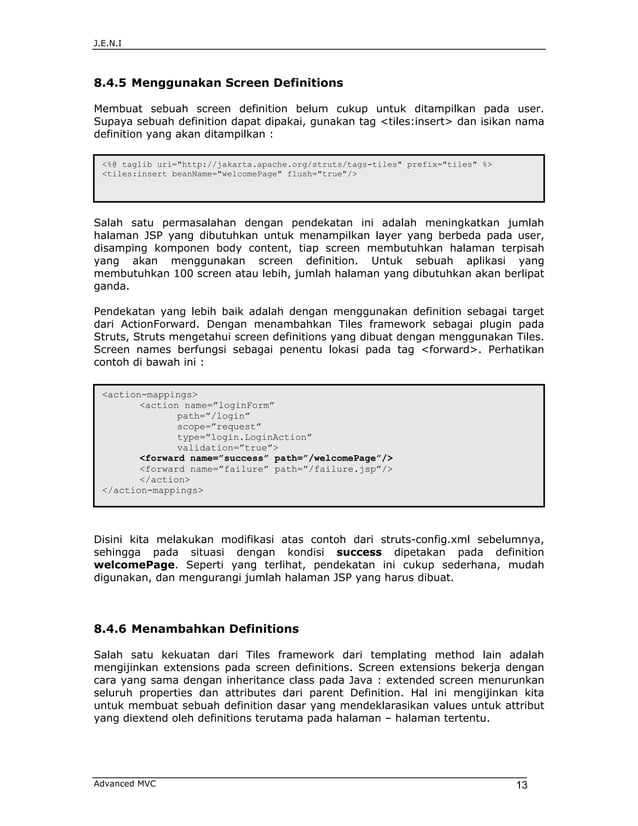 Jeni Web Programming Bab 8 Advanced Mvc | PDF