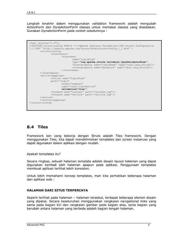 Jeni Web Programming Bab 8 Advanced Mvc | PDF