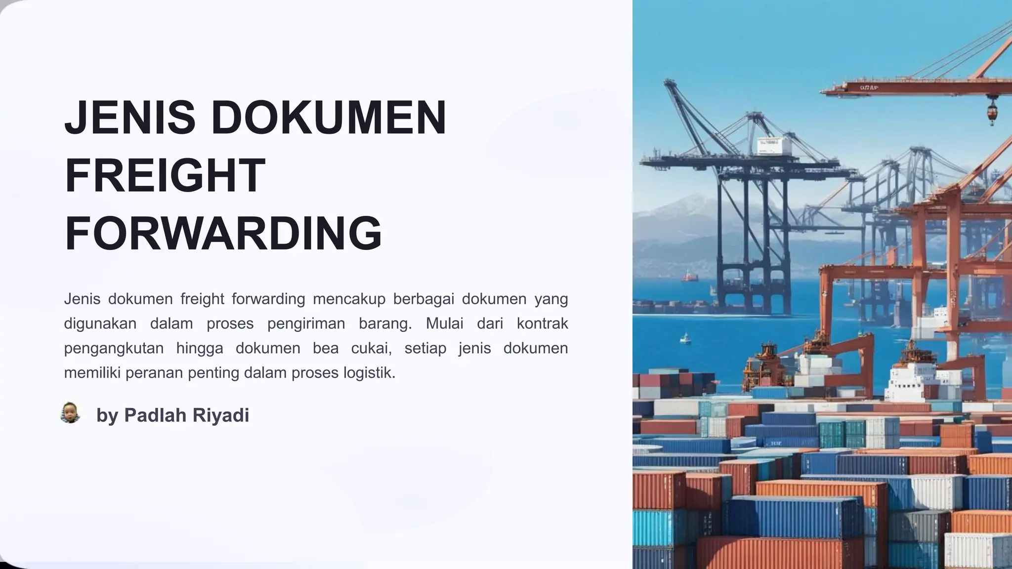 Jenis-Dokumen-Freight-Forwarding for logistic | PPTX
