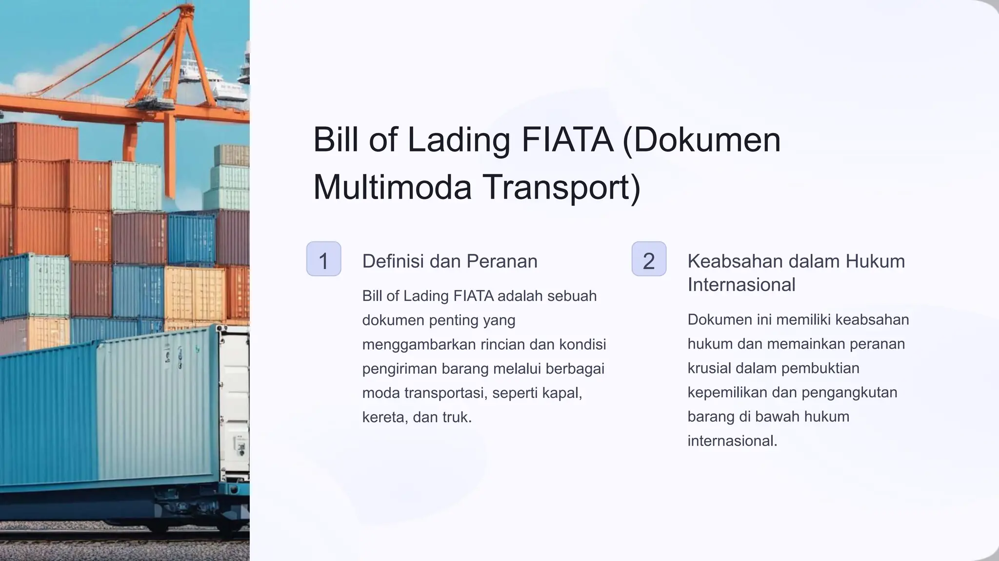 Jenis-Dokumen-Freight-Forwarding for logistic | PPTX