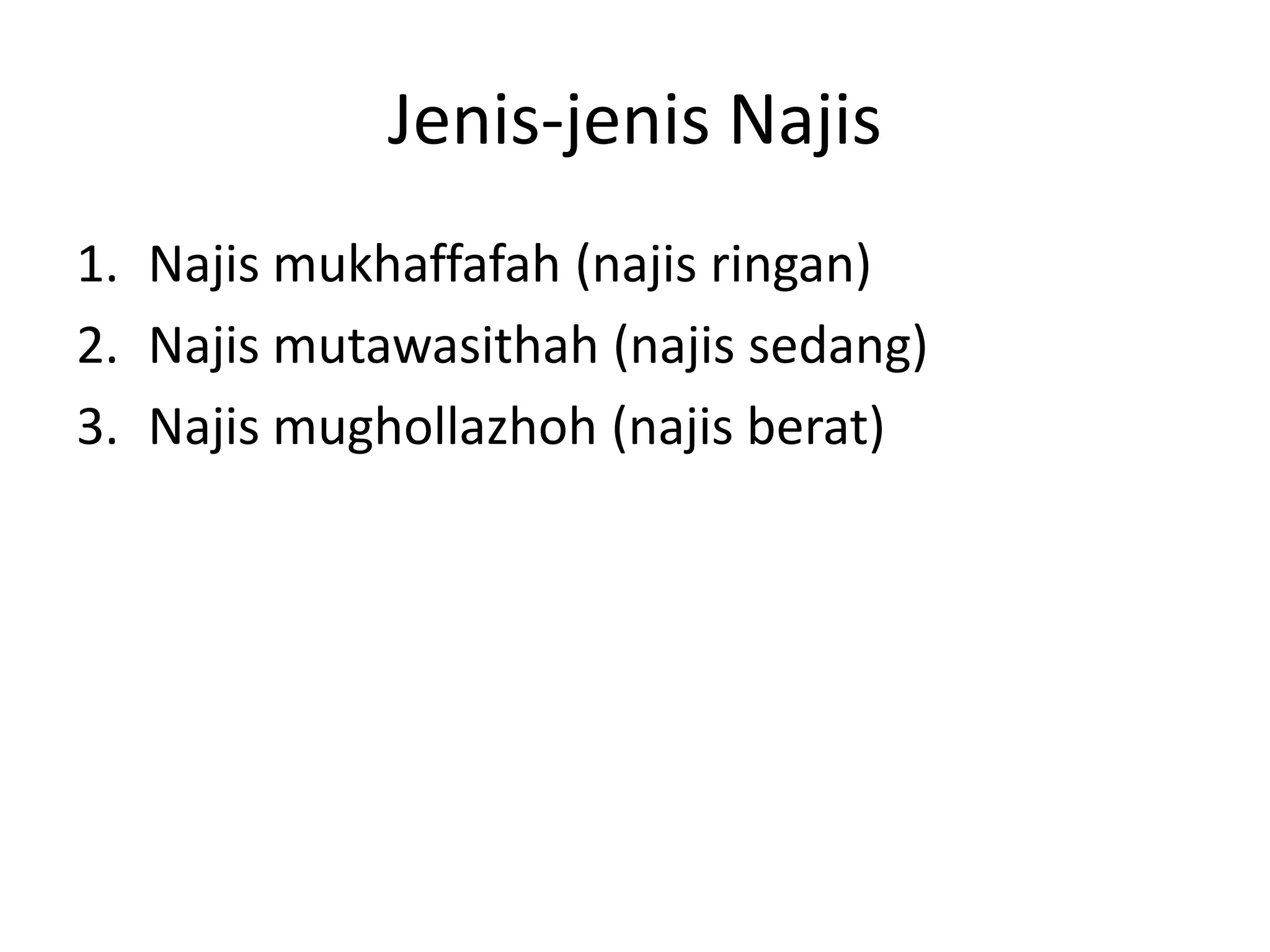 Jenis jenis air dan najis | PPTX