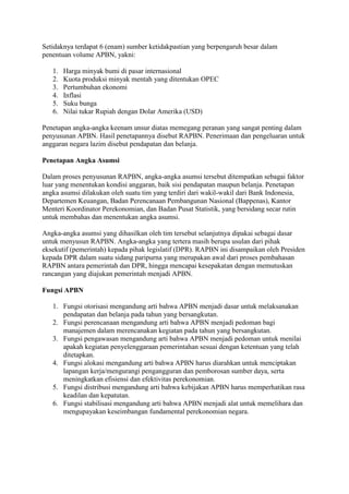 Jenis jenis anggaran pemerintah | DOCX