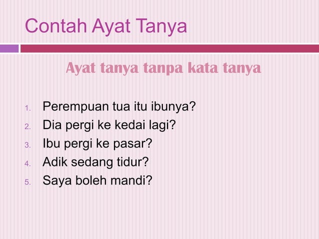 Jenis Jenis Ayat | PPTX