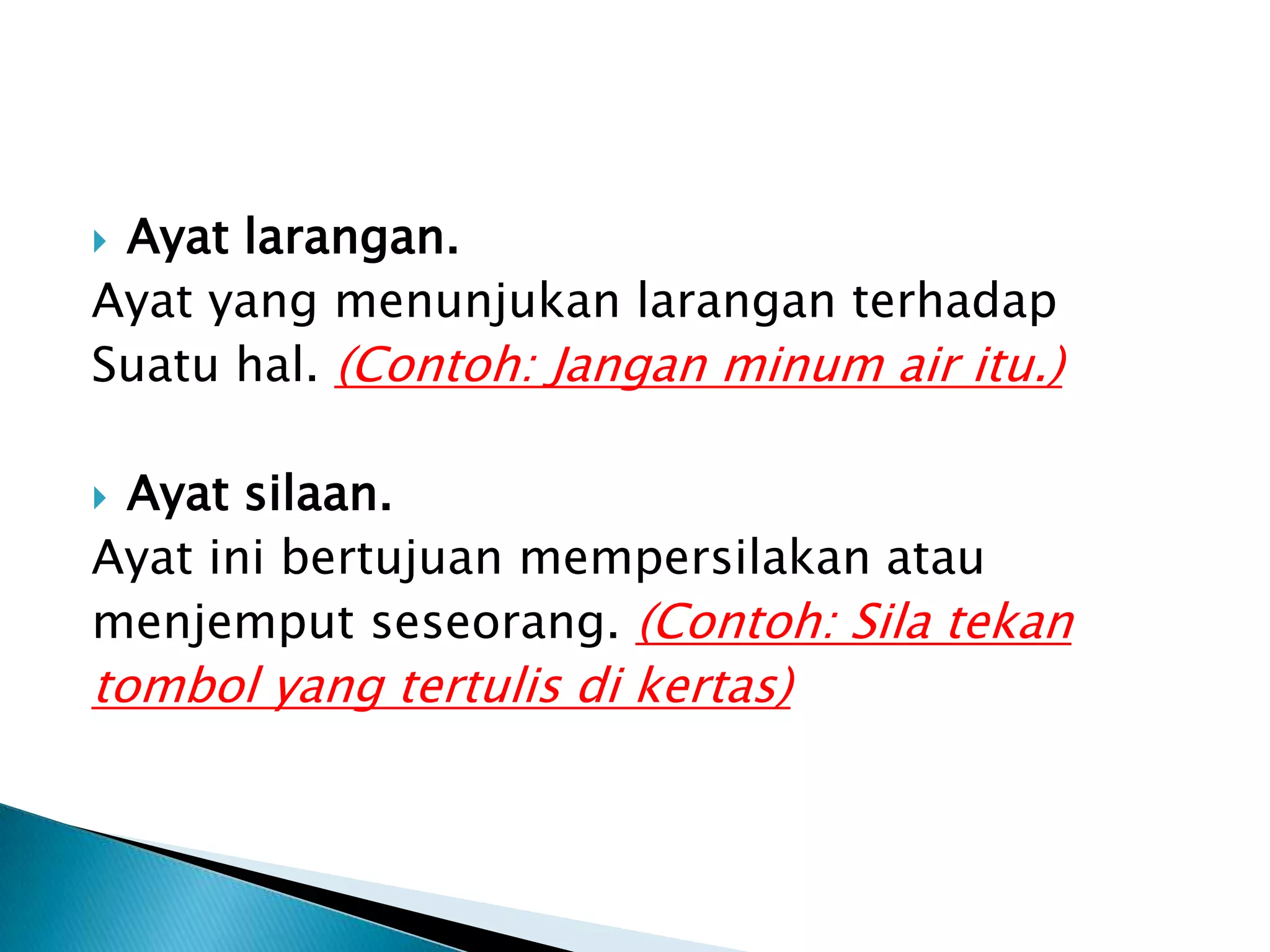 Jenis Jenis Ayat | PPTX