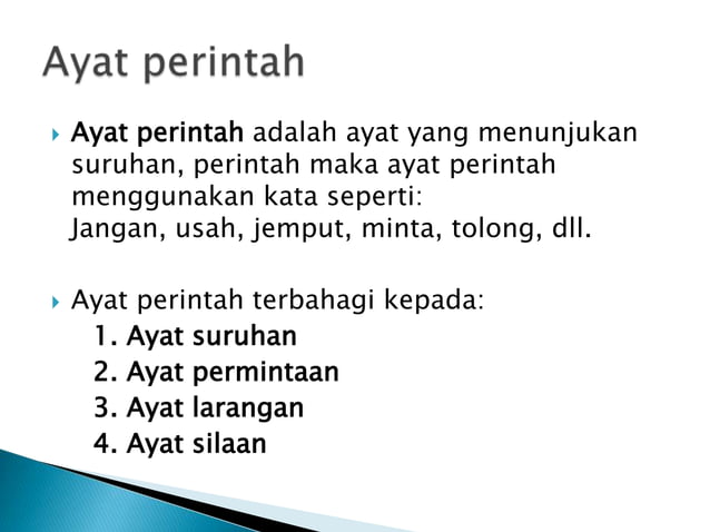Jenis Jenis Ayat | PPTX