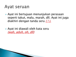 Jenis Jenis Ayat | PPTX