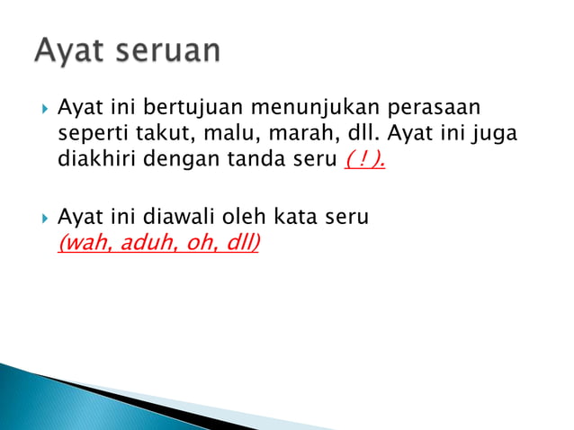 Jenis Jenis Ayat | PPTX