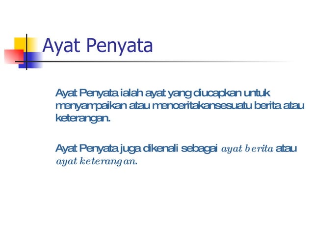 Jenis Jenis Ayat | PPT