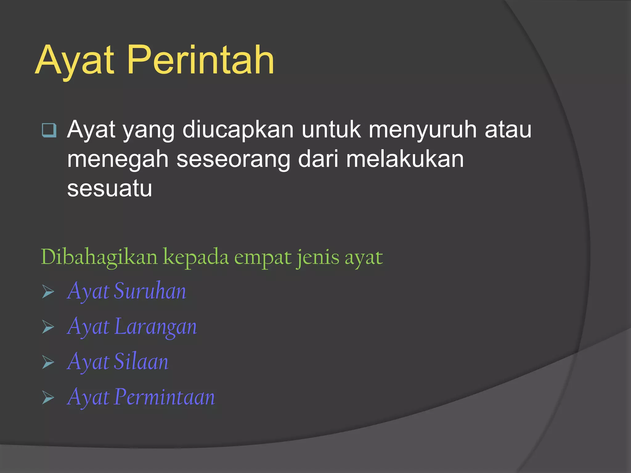 Jenis Jenis Ayat | PPTX