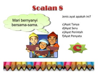 Jenis-Jenis ayat (Menengah 1) | PPT