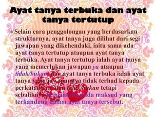 ILHAM BAHASA : Jenis Ayat