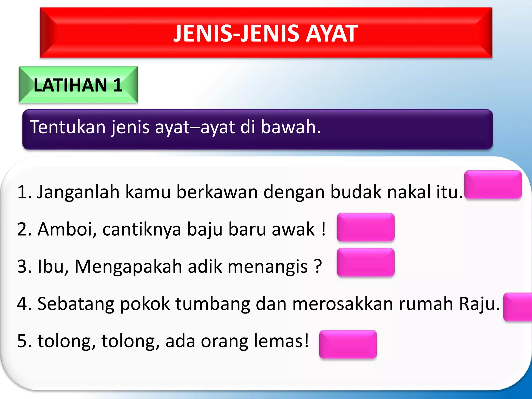 JENIS-JENIS AYAT | PPTX