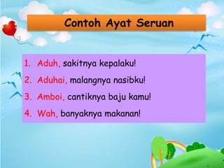 Ayat penyata ialah ayat yang diucapkan dengan maksud untuk menyatakan ...
