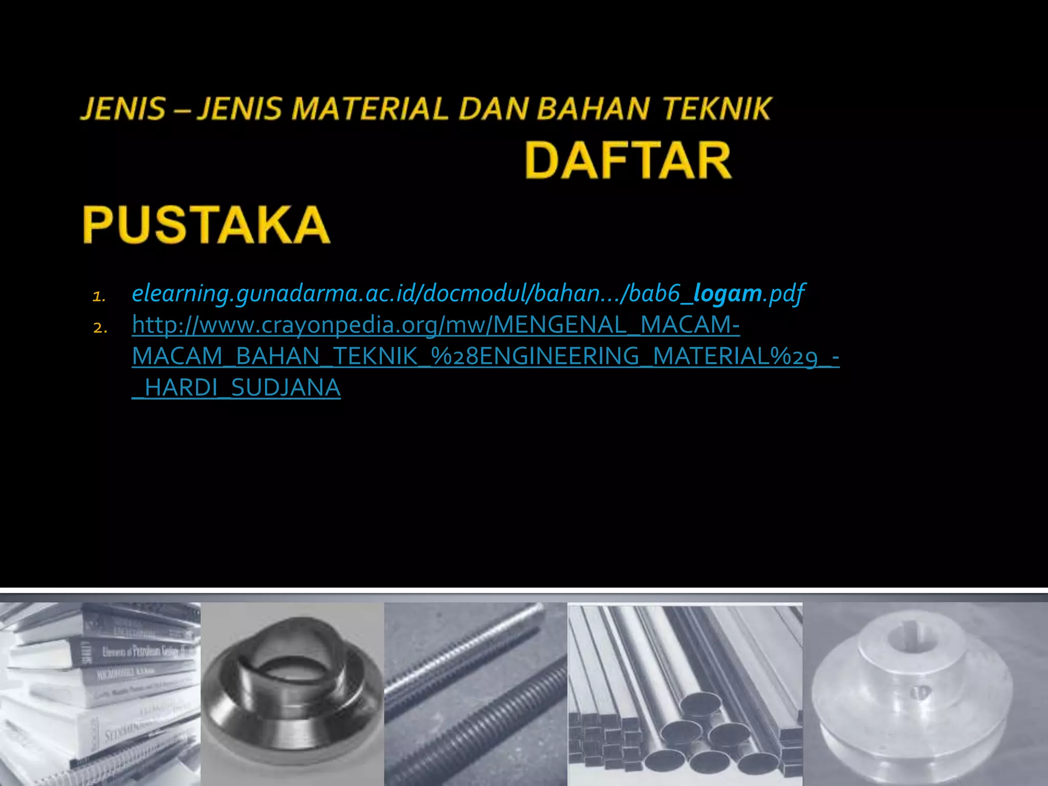 Jenis jenisbahan material | PPT