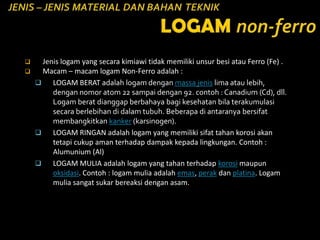 Jenis - Jenis Bahan Material | PPTX