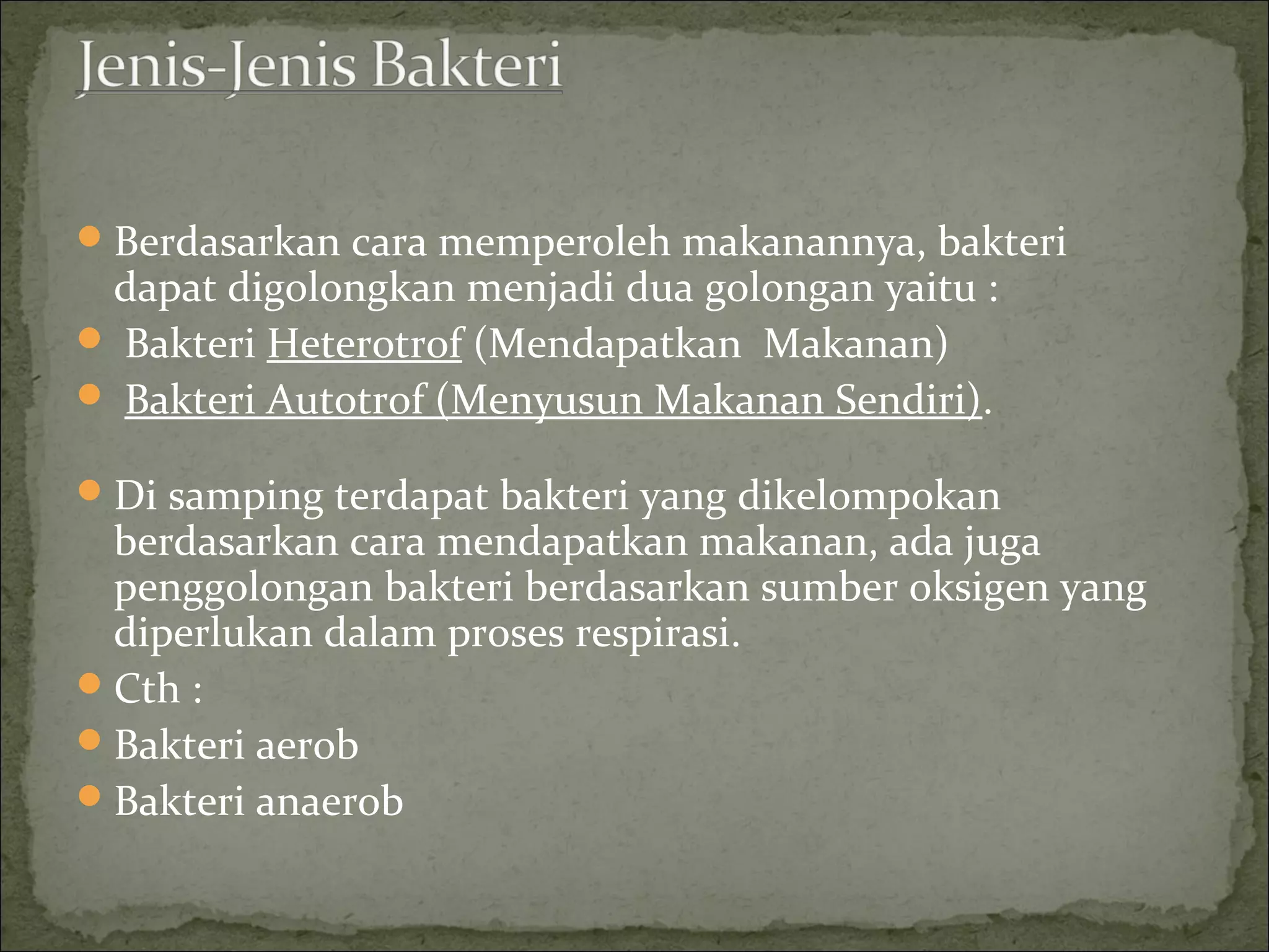 Jenis jenis bakteri, manfaat dan kerugian | PPT
